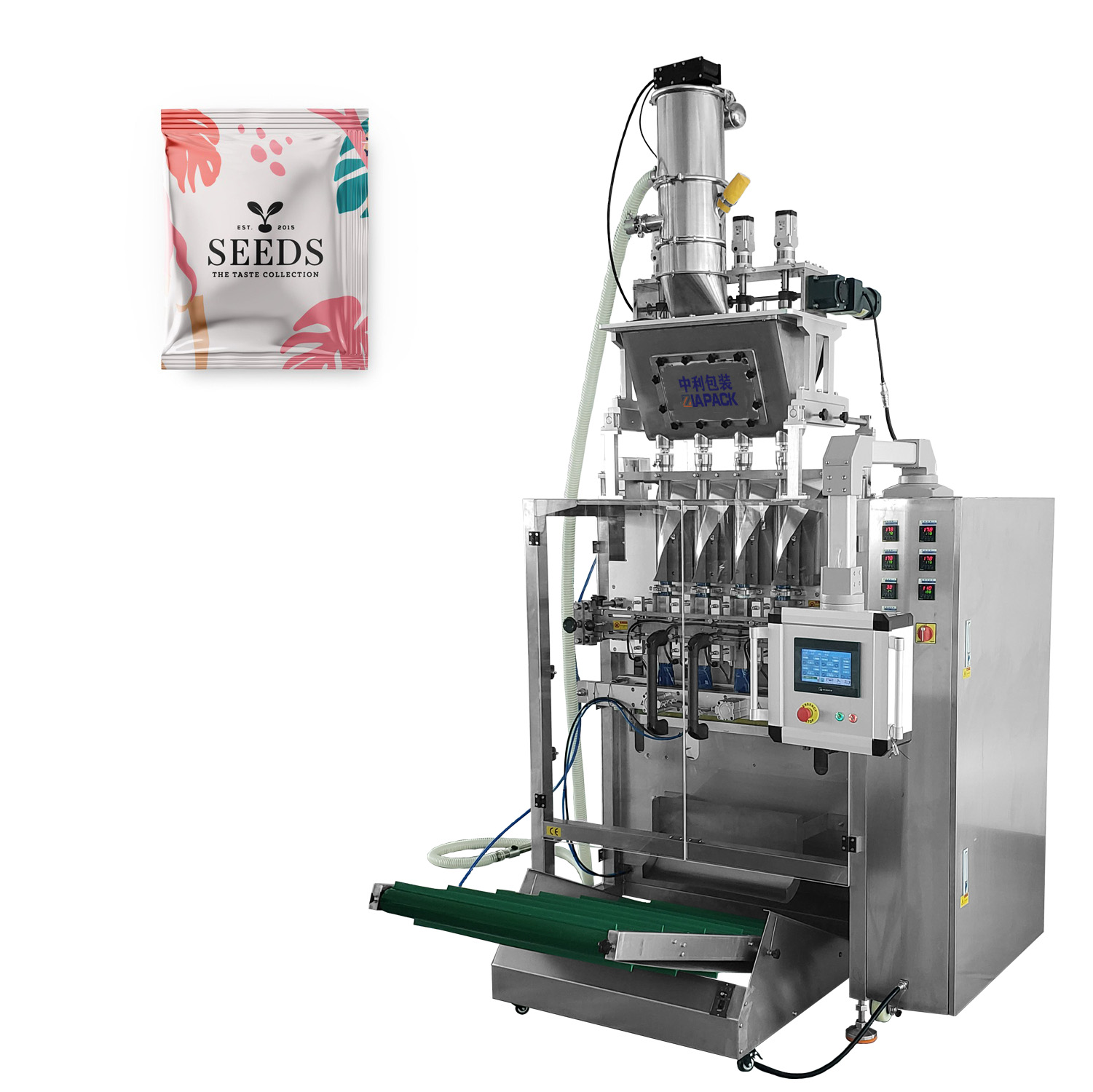 ZL560 Multi lanes 3 side bag forming filling sealing packaging machine ...