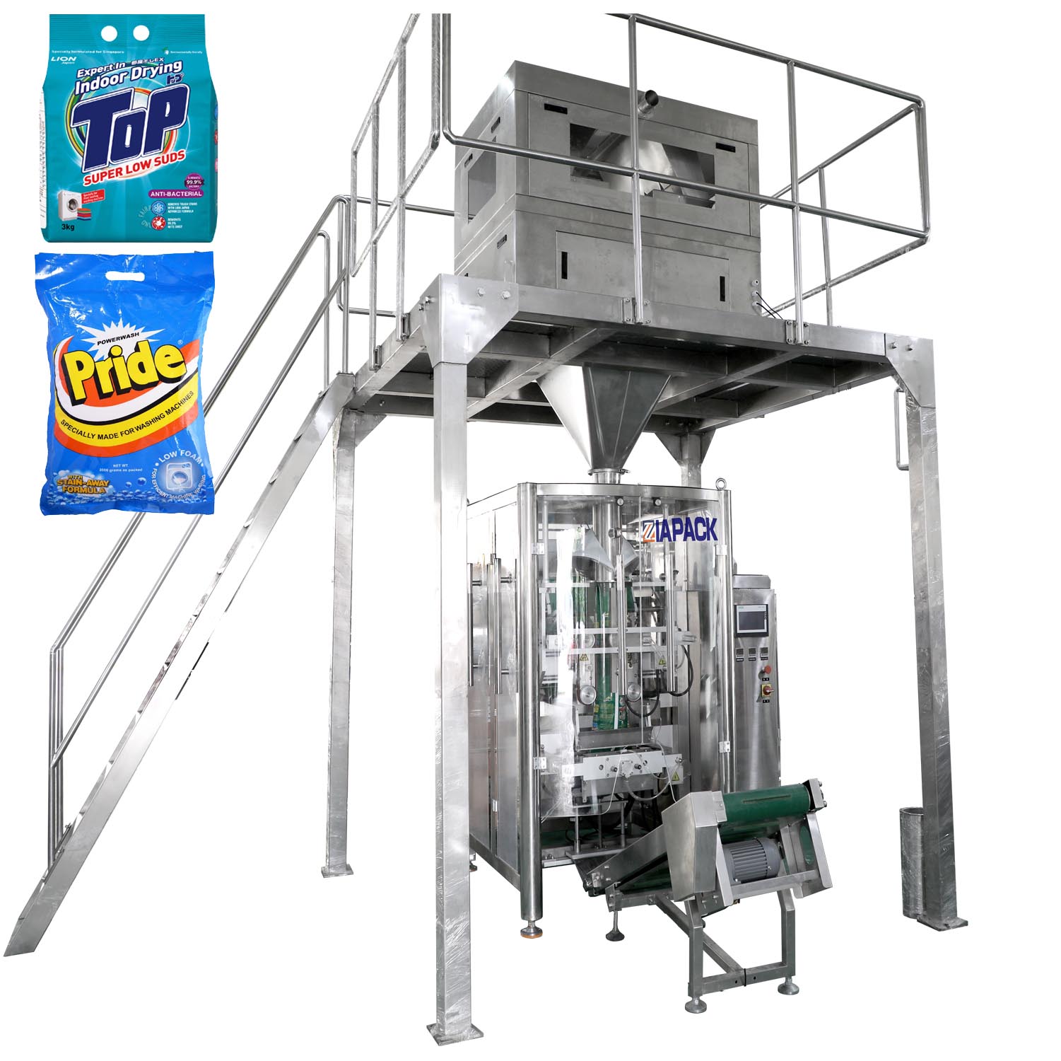 Automatic linear weigher detergent washing powder packing machine - IAPACK