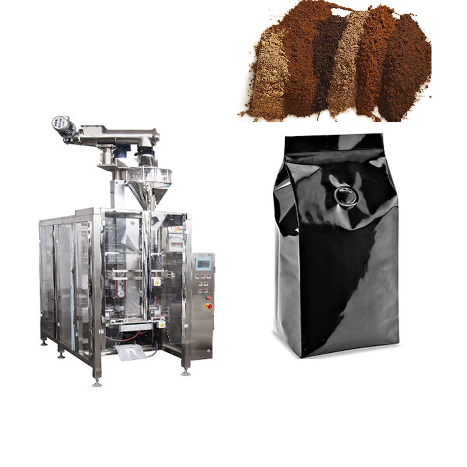 Automatic VFFS packaging machine quad bag with degassing valve for 250g ...