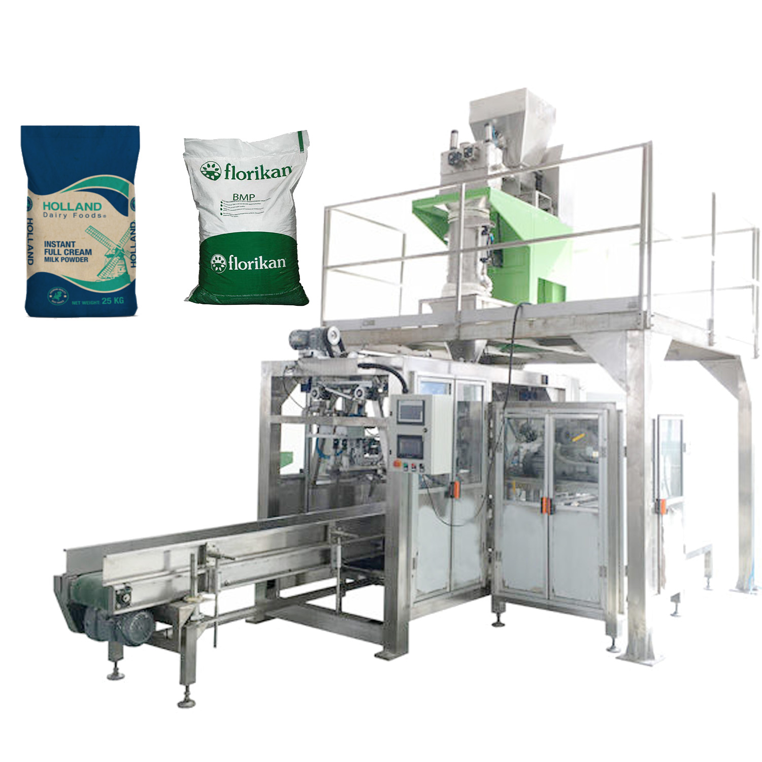 Automatic powder woven bag packaging machine - IAPACK