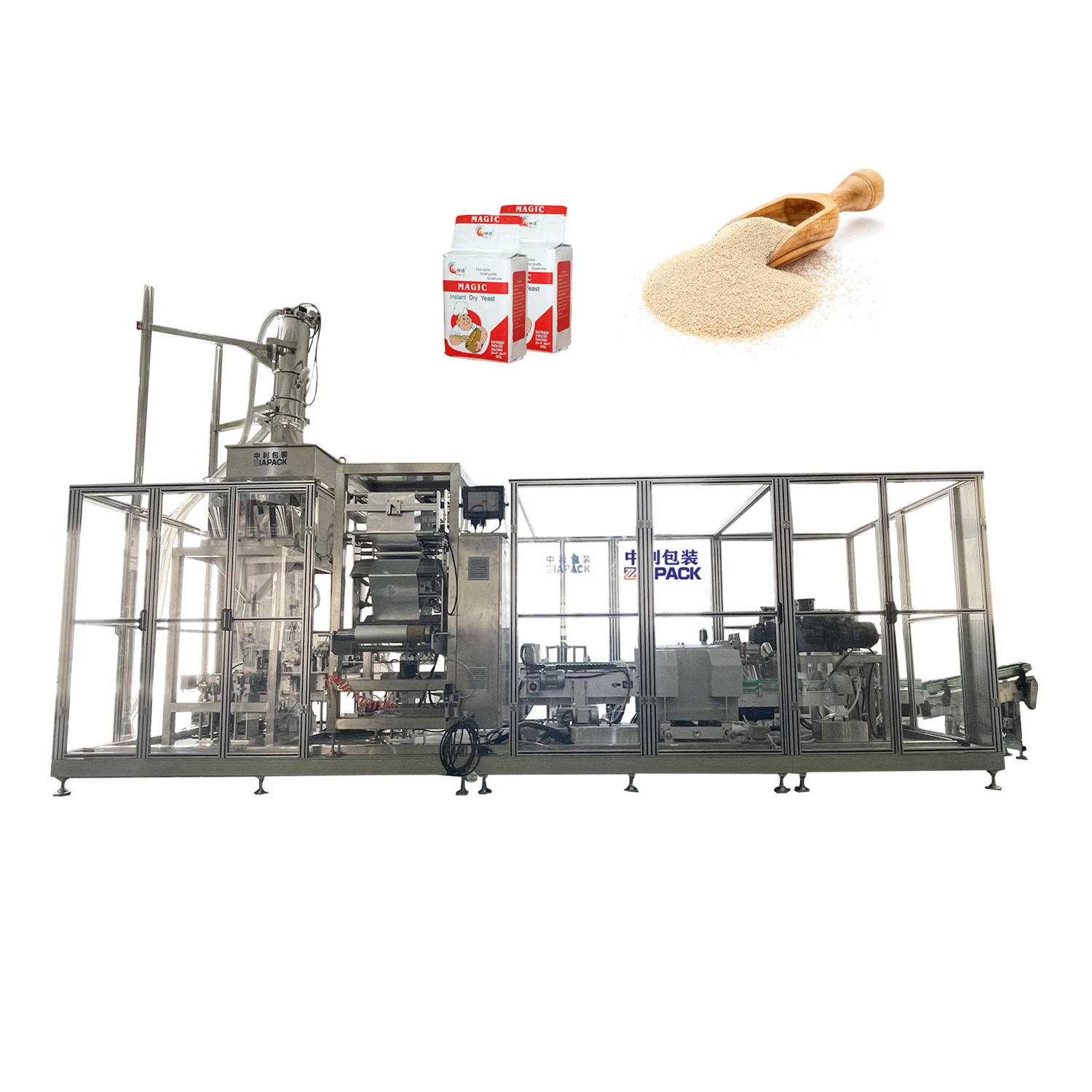 Automatic dry yeast vacuum bag forming filling sealing packaging machine - IAPACK