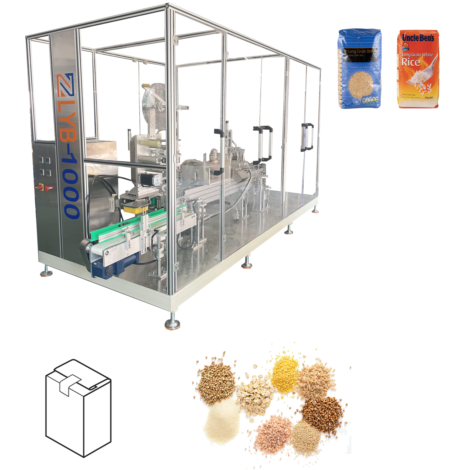 Automatic flat bottom bag forming filling and top sticker packaging machine - IAPACK