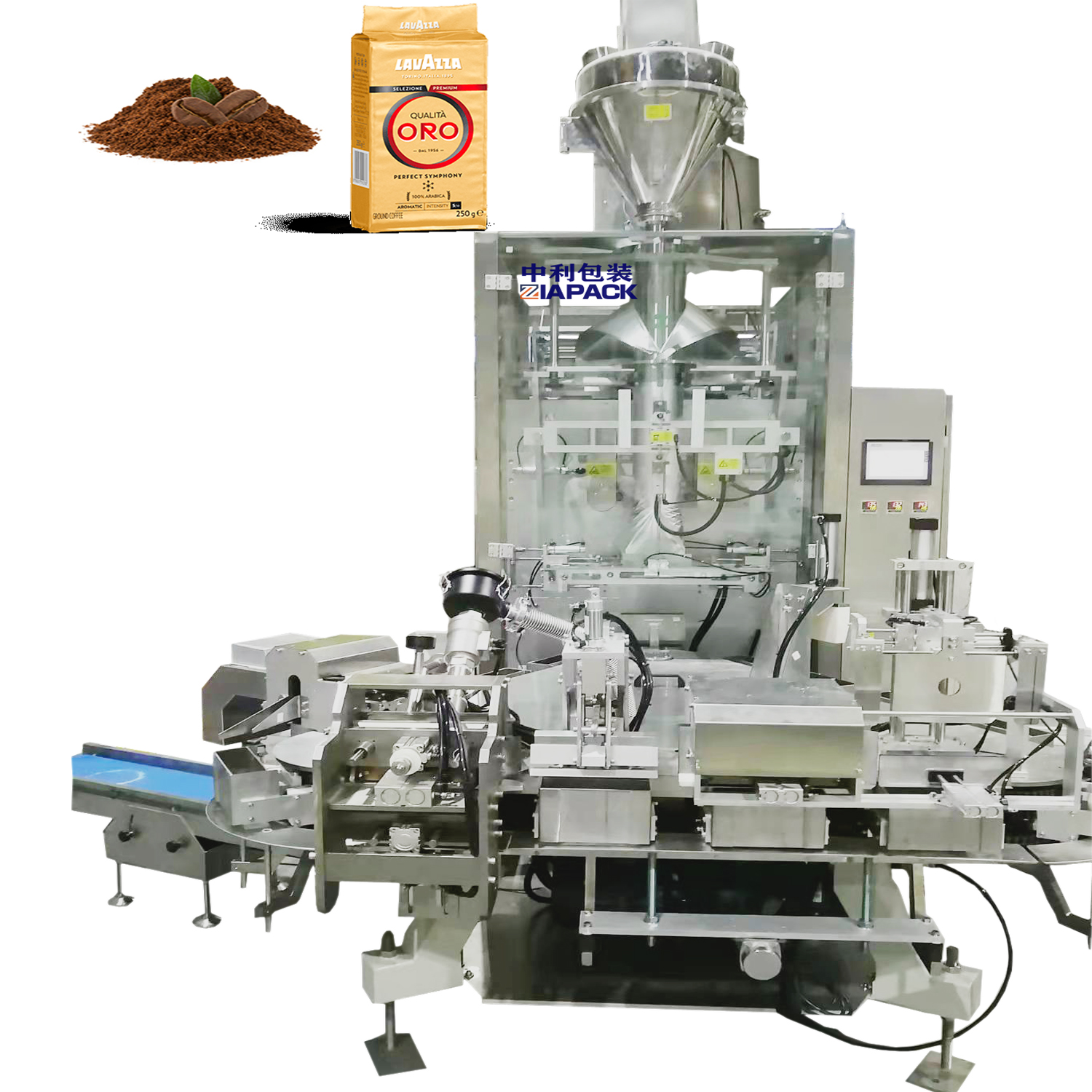 Automatic triangle model bag vacuum packaging machine for coffee powder - IAPACK