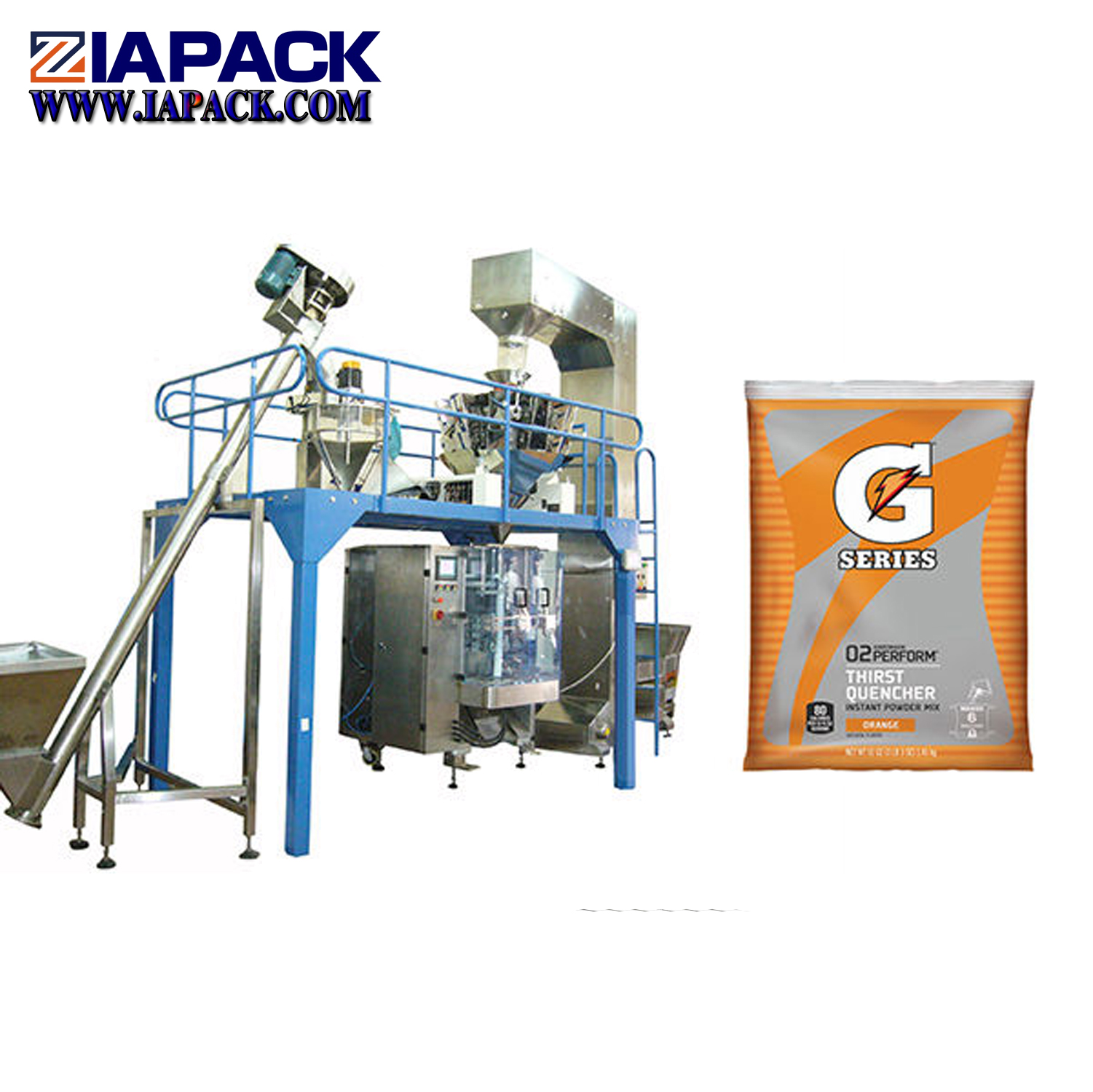 Movable packaging machine for powder and granule product - IAPACK