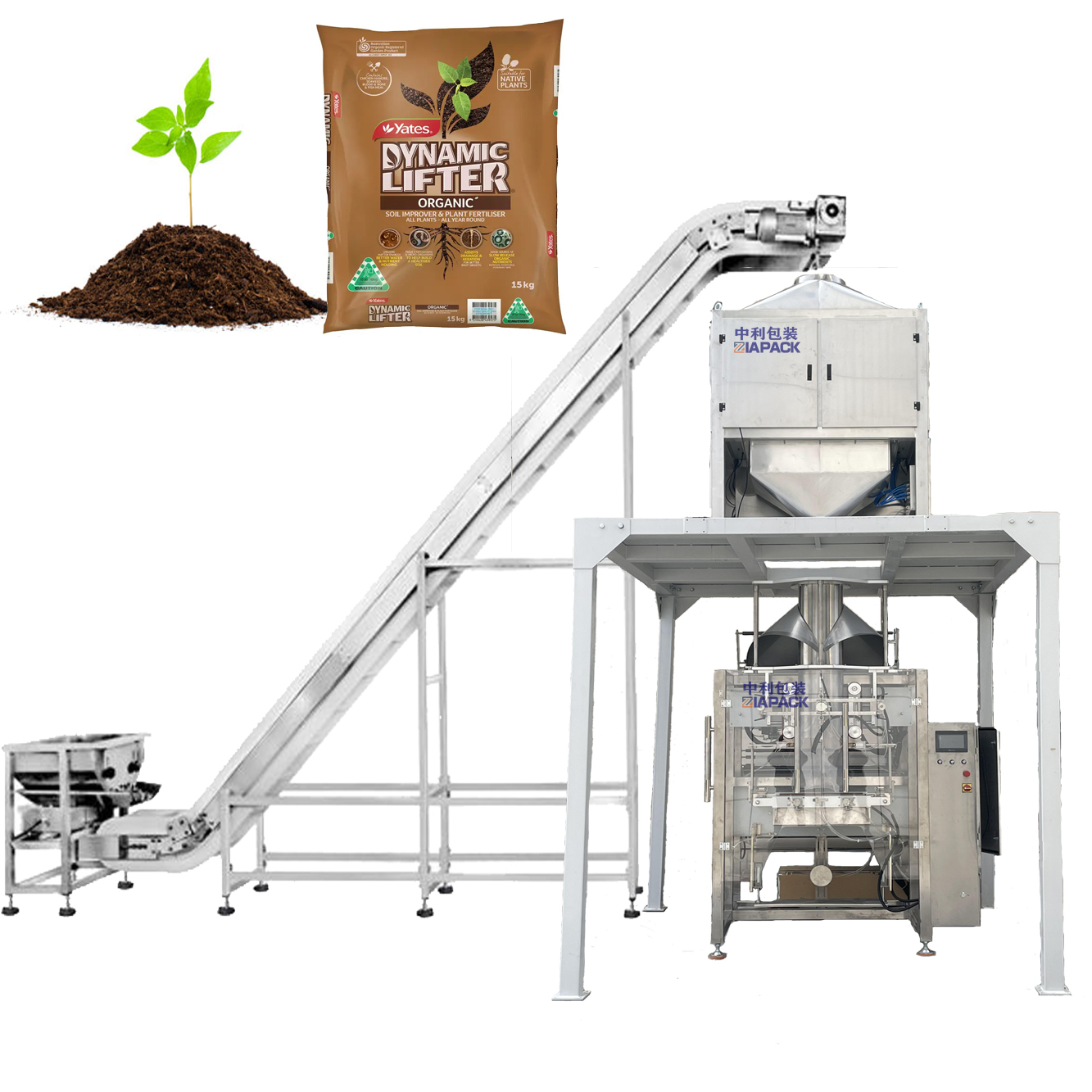 ZL1100 Verical bag forming filling sealing packaging machine - IAPACK