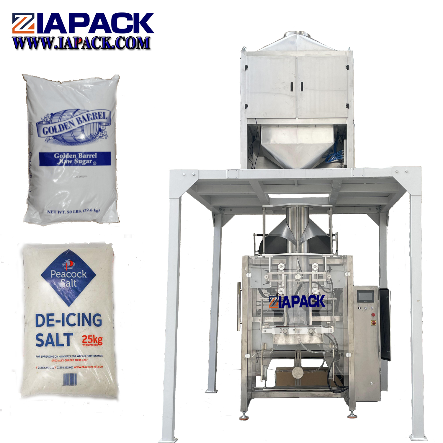Automatic plastic bag forming filling sealing packaging machine for 10-20kg granule product - IAPACK