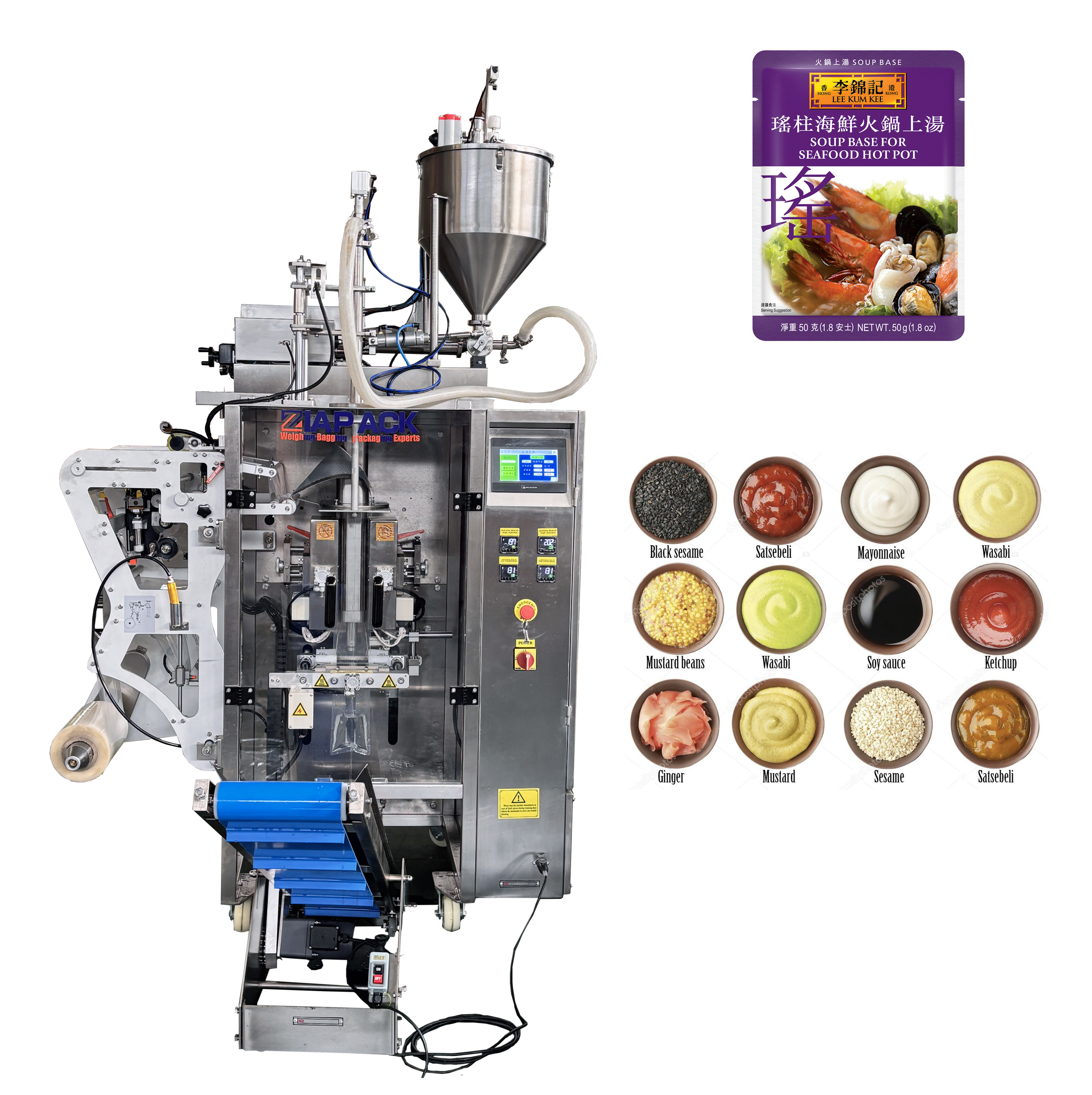 Automatic sauce bag forming filling packing machine - IAPACK