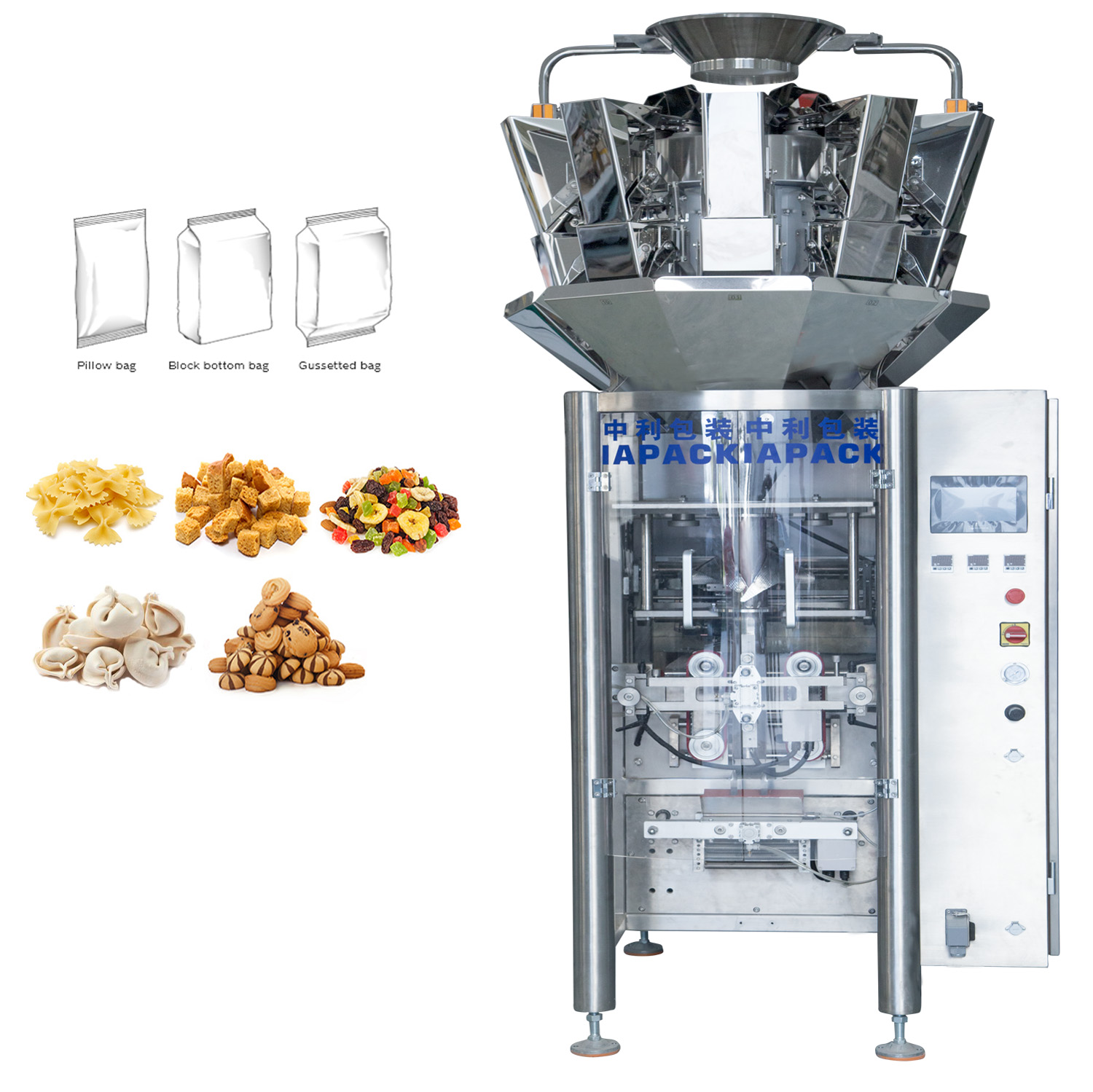 ZL420 VFFS Packaging machine & 10head scale dosing system - IAPACK