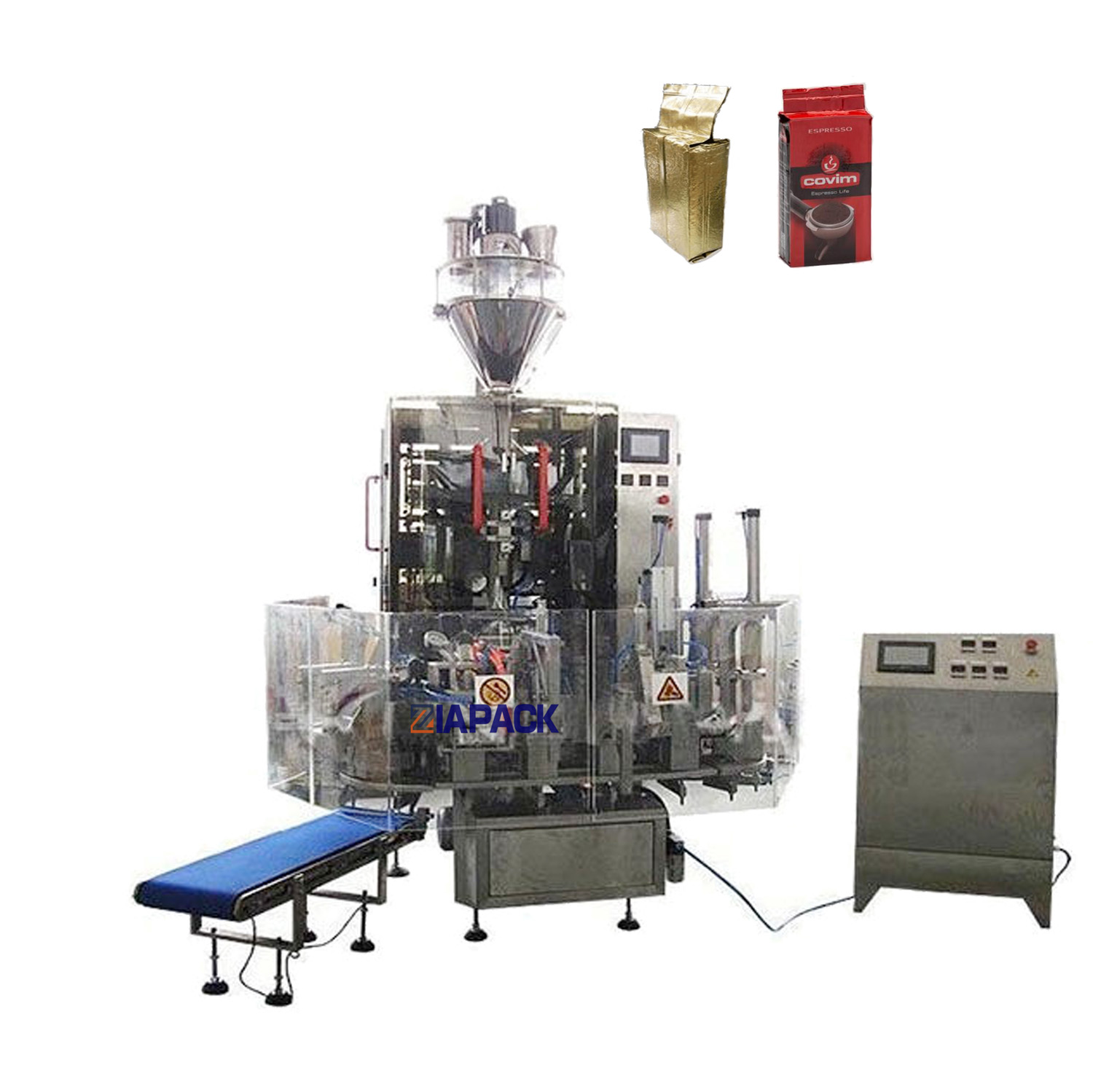 Automatic vacuum brick bag packing machine for coffee powder - IAPACK