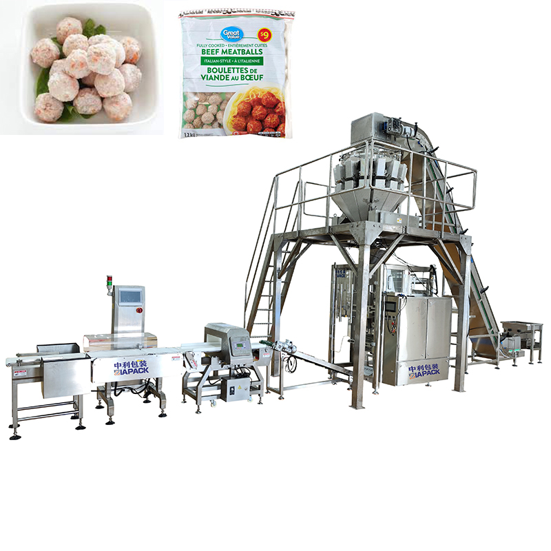 Automatic frozen food bag forming packaging and carton filling line - IAPACK
