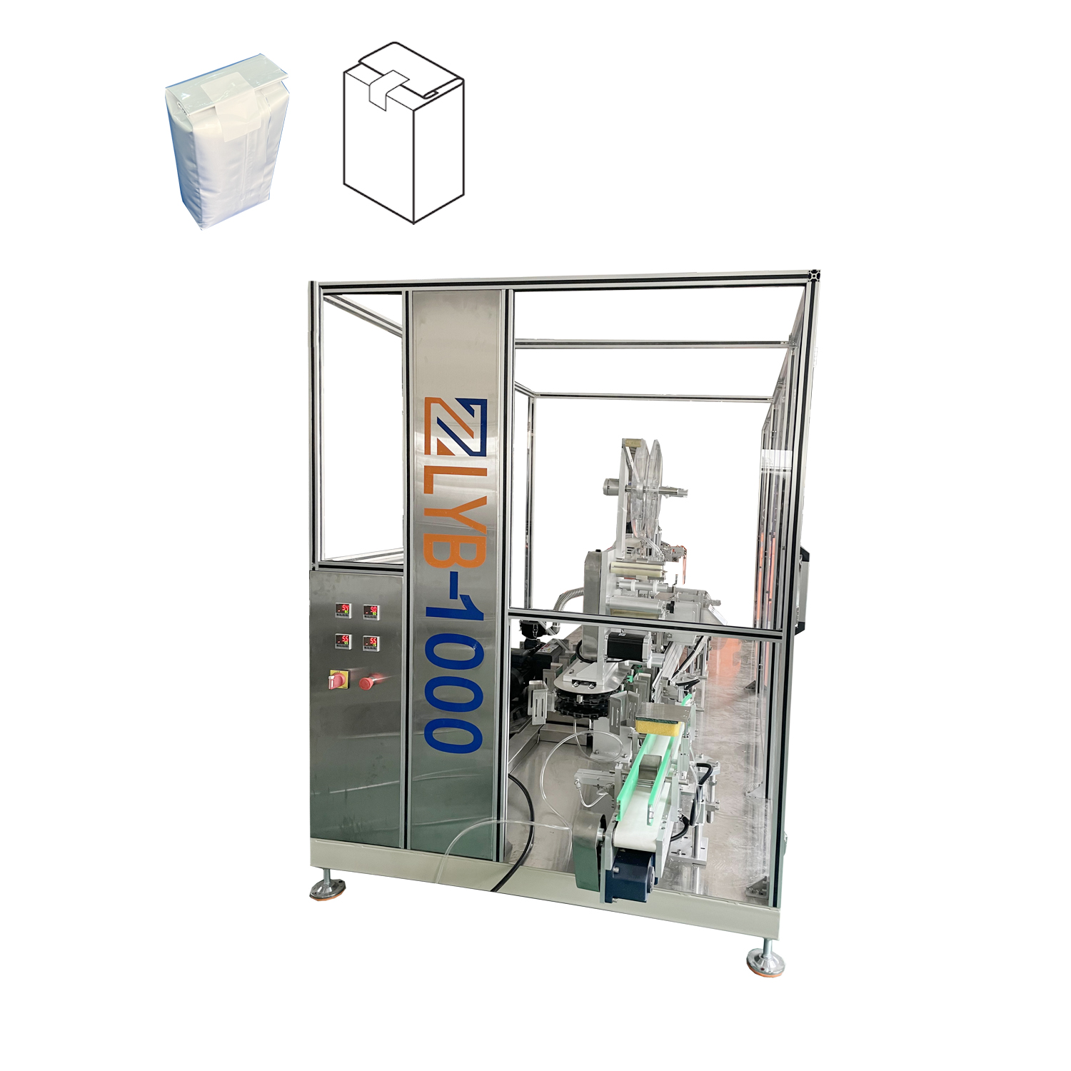 Automatic quare bottom bag with top label packaging machine - IAPACK